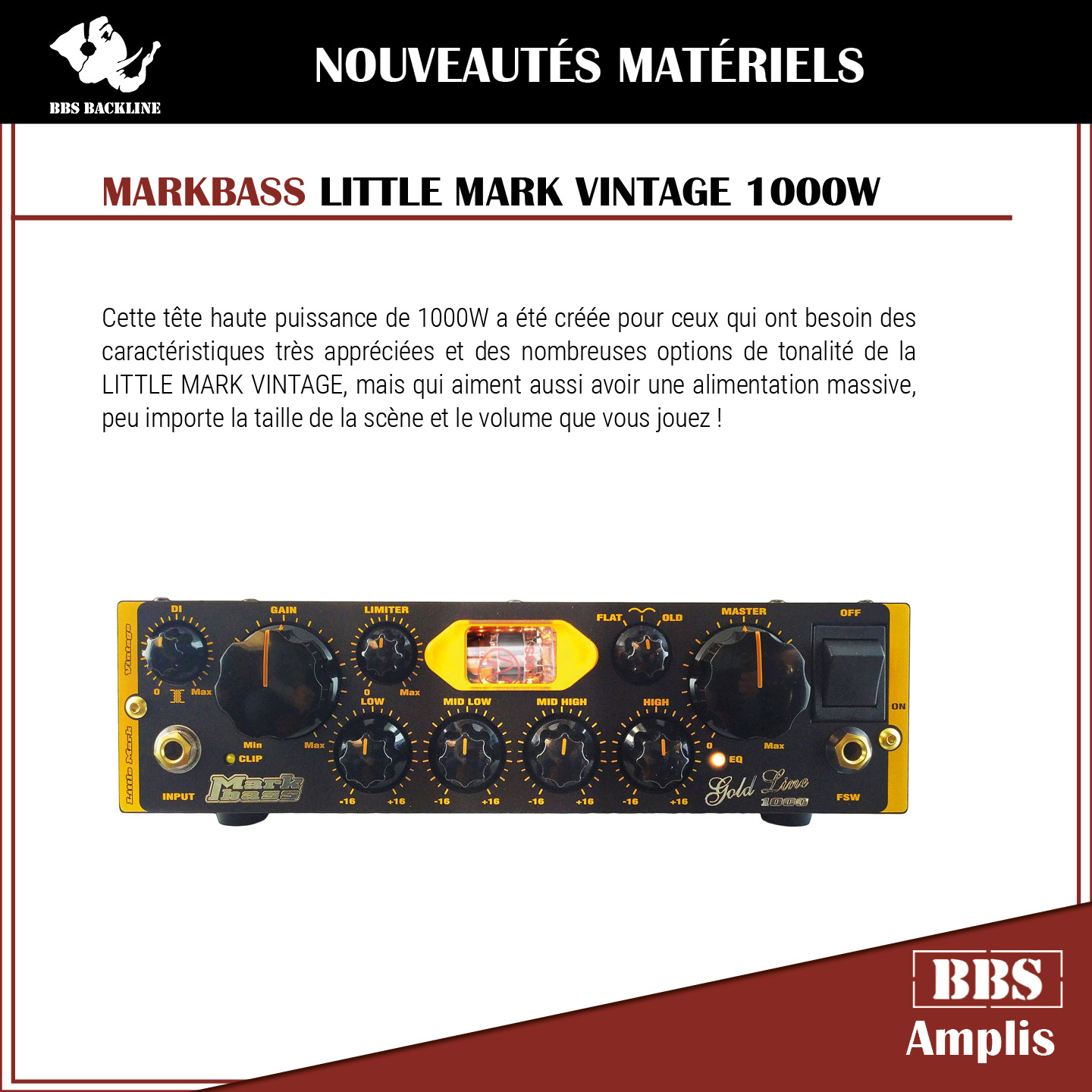 MARKBASS Ampli Little Mark Vintage 1000W – BBSBackline