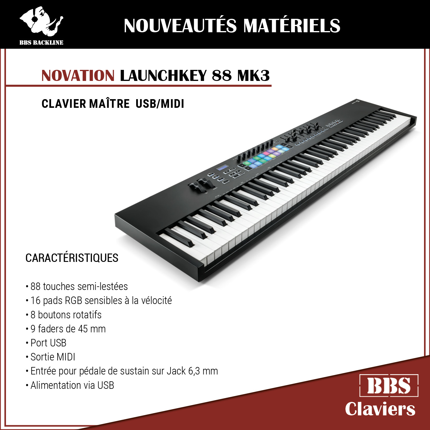 NOVATION LAUNCHKEY 88 MK3 – BBSBackline